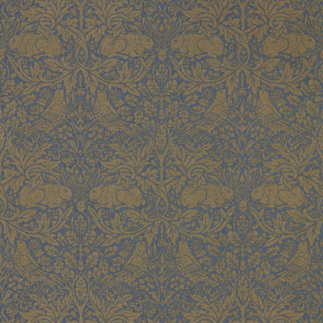 Pure Brer Rabbit Wallpaper in Ink/Gold by Morris & Co