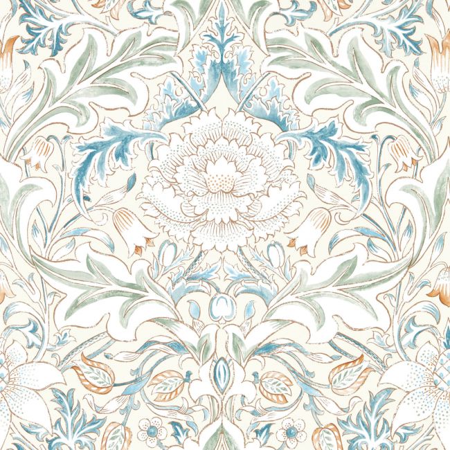 Simply Severn Wallpaper in Bayleaf/Annatto by Morris & Co Simply Severn Wallpaper in Bayleaf/Annatto by Morris & Co