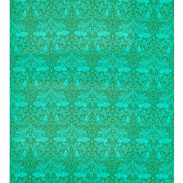 Brer Rabbit Fabric in Olive/Turquoise by Morris & Co