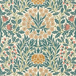 Daisy & Oak Wallpaper in Madder/Teal by Morris & Co