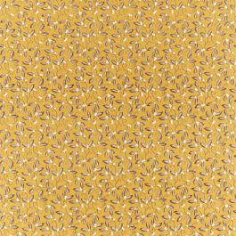 Mistletoe Embroidery Fabric in Saffron by Morris & Co