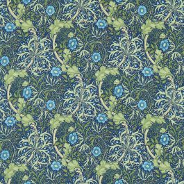 Seaweed Fabric in Cobalt/Thyme by Morris & Co