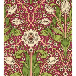 Spring Thicket Wallpaper in Maraschino Cherry by Morris & Co