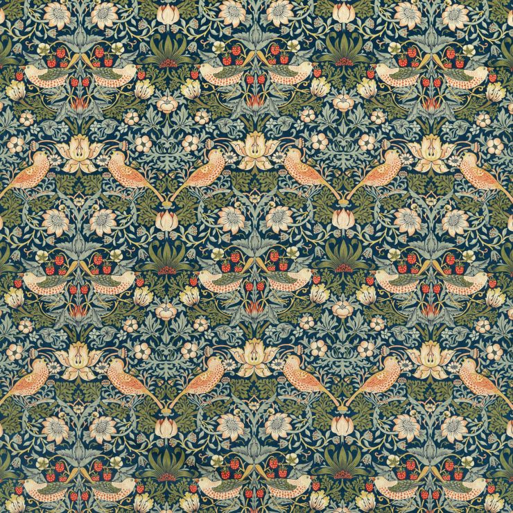 Discover five authentic adaptations of Morris’s Strawberry Thief design