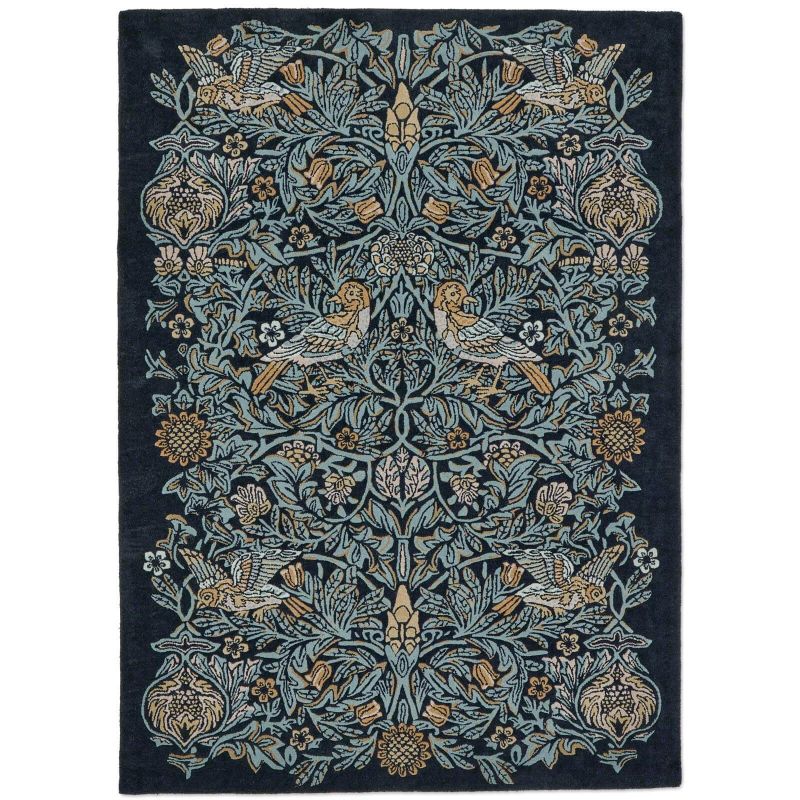Bird Rug in Webbs Blue by Morris & Co