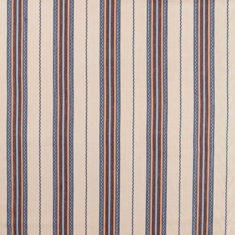 Lechlade Stripe Fabric in Woad/Linen by Morris & Co