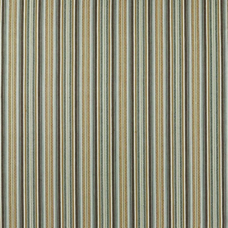 Woodford Stripe Fabric in Teal by Morris & Co