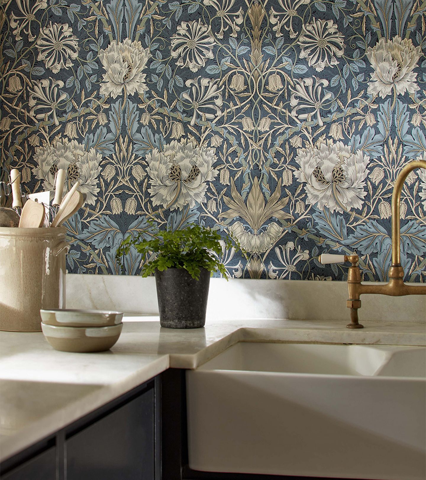 Honeysuckle & Tulip By William Morris at Morris & Co.