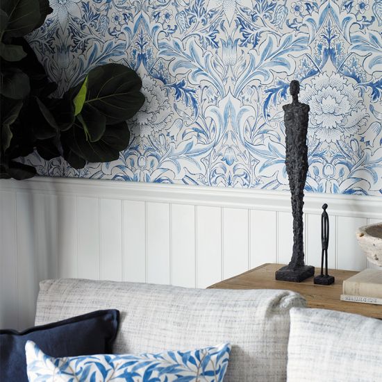 Shop Authentic William Morris Blue Wallpaper From Morris & Co.
