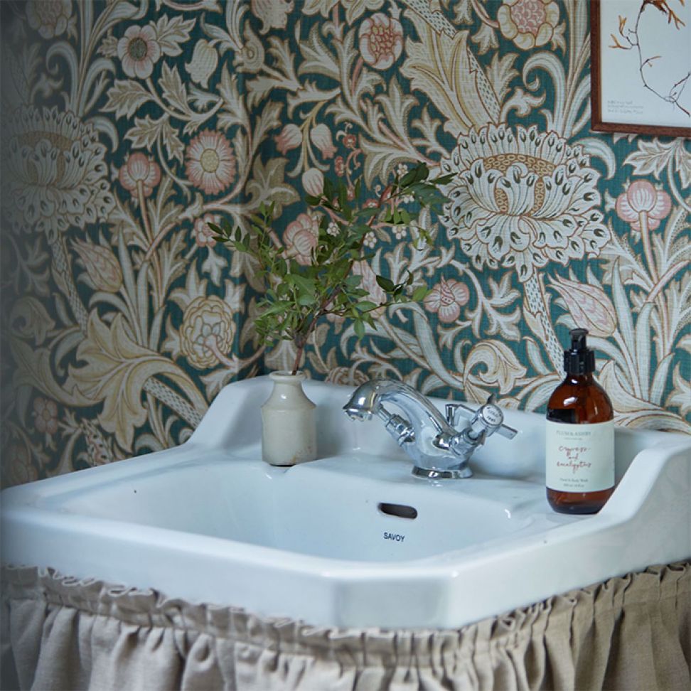 William Morris Bathroom Wallpaper and Fabric at Morris & Co.